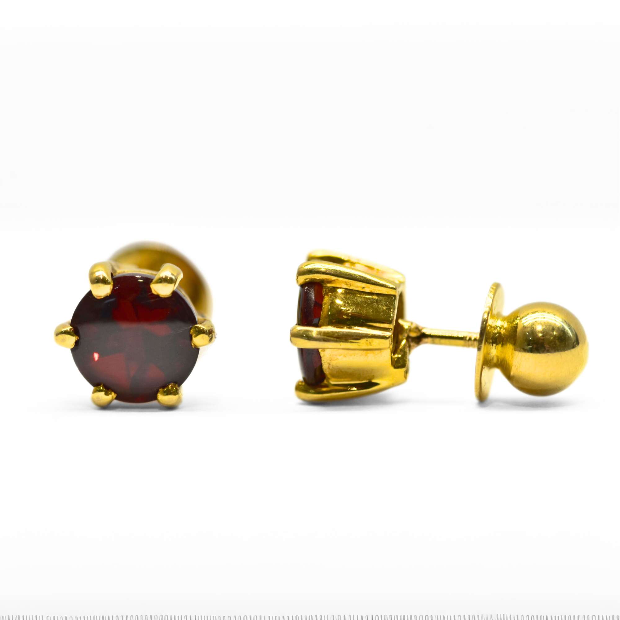 Motiwala Creations. Natural Garnet Studs